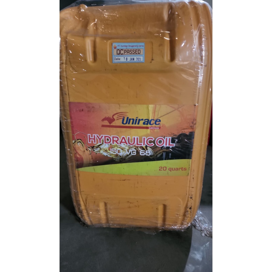 Jual Oli Unirace Hydraulic 68 ISO VG SAE 10 Hidrolis/ Hidrolik Jerigen ...