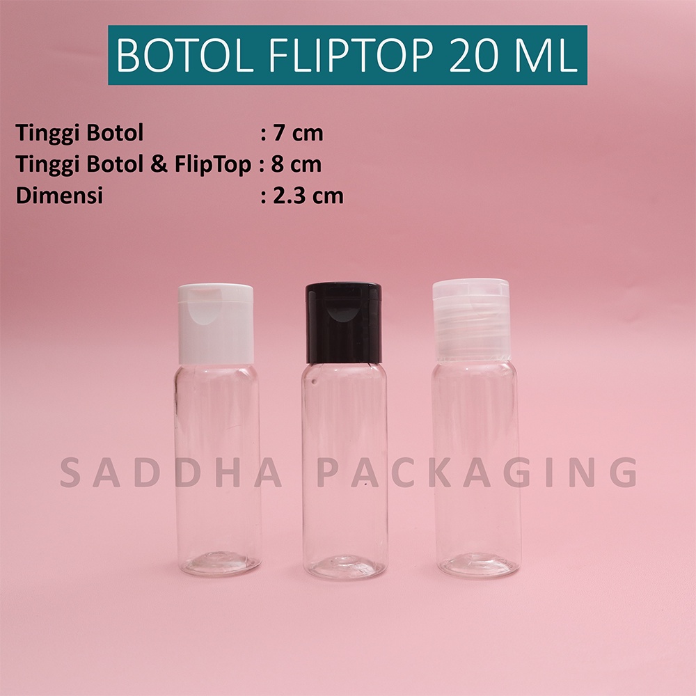 Jual Botol 20ml Fliptop BENING Botol Fliptop 20ml BENING PET / BOTOL ...