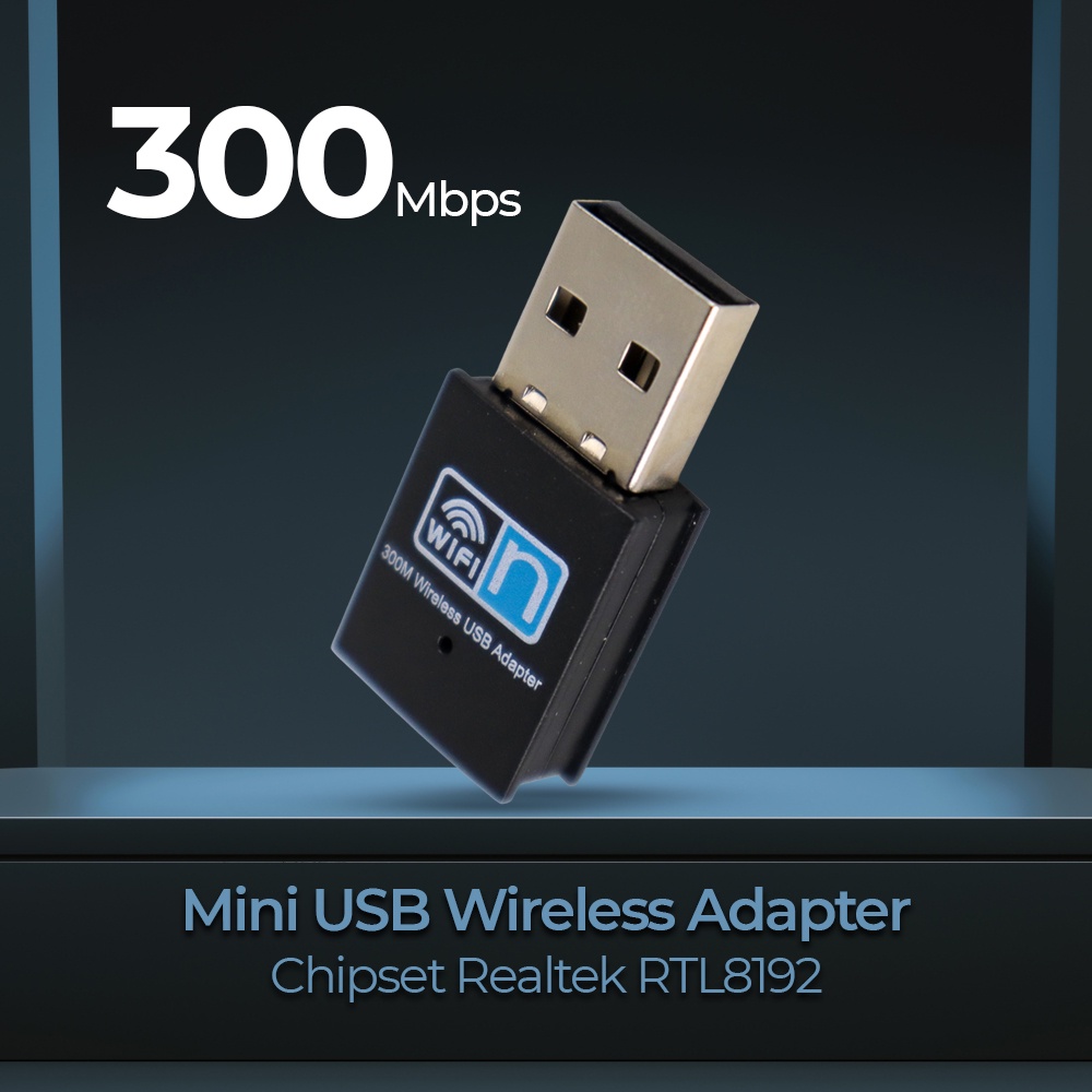Jual Wireless Adapter Wifi USB 300Mbps Kextech | Shopee Indonesia