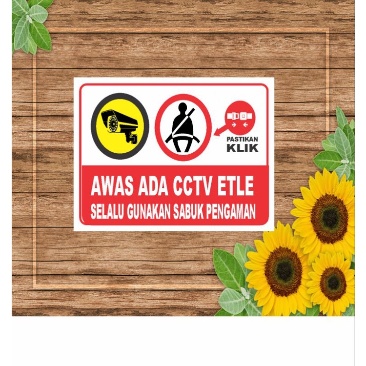 Jual STIKER AWAS CCTV DI PERJALANAN | Shopee Indonesia