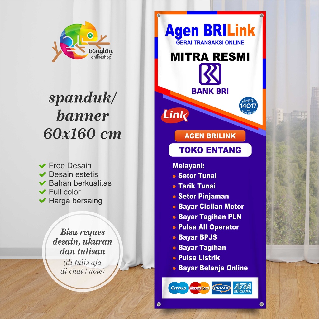 Jual Spanduk, Banner Agen BRI Model B | Shopee Indonesia