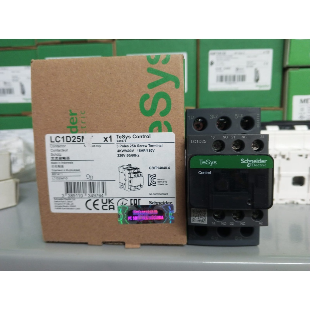 Jual SCHNEIDER CONTACTOR LC1D25M7 LC1D25E7 LC1D25Q7 LC1D25B7 LC1D25D7 LC1D25F7 LC1D25 3P 25A 40A ...