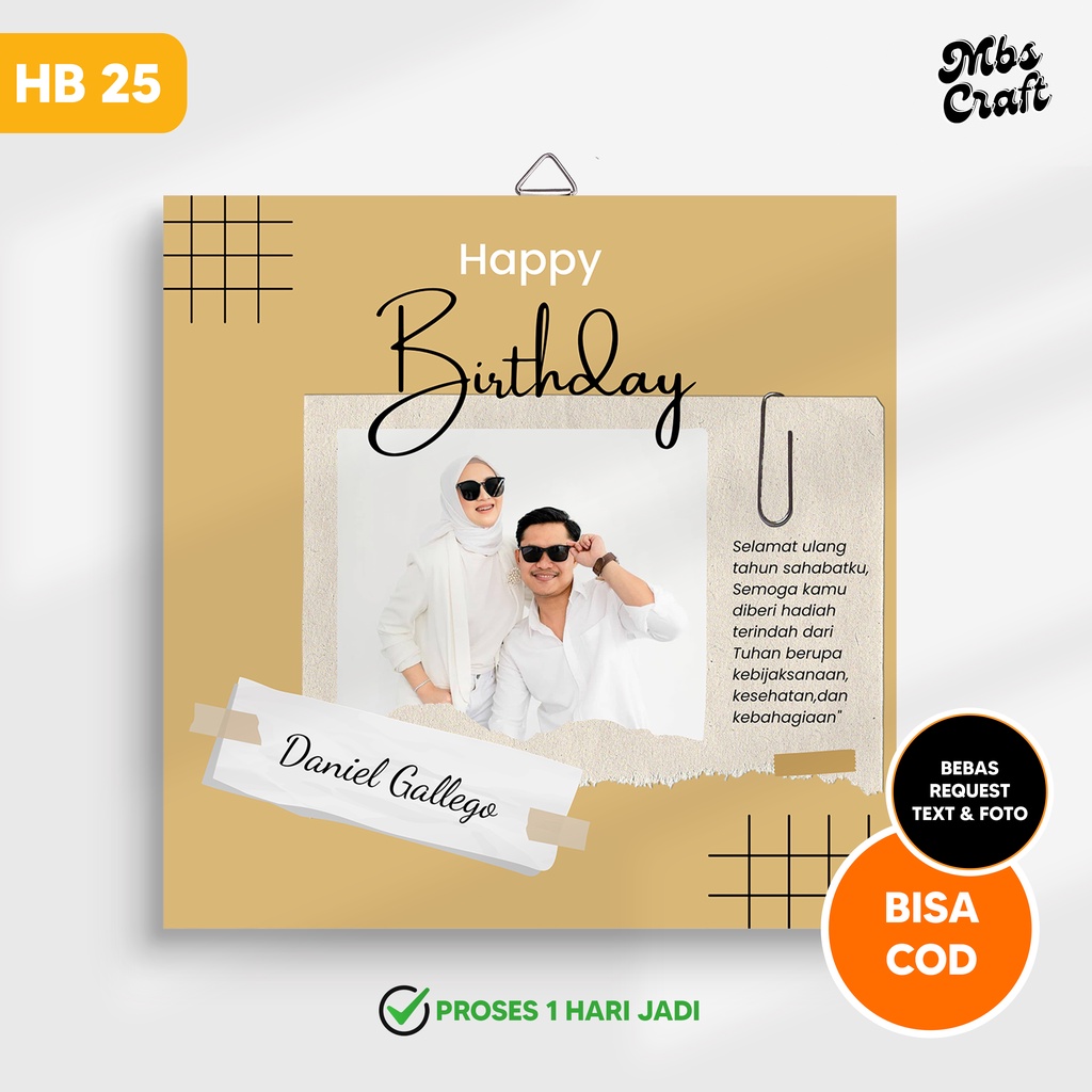 Jual Desain + Cetak CUSTOM KADO ULANG TAHUN BINGKAI FOTO UNIK - KADO ...