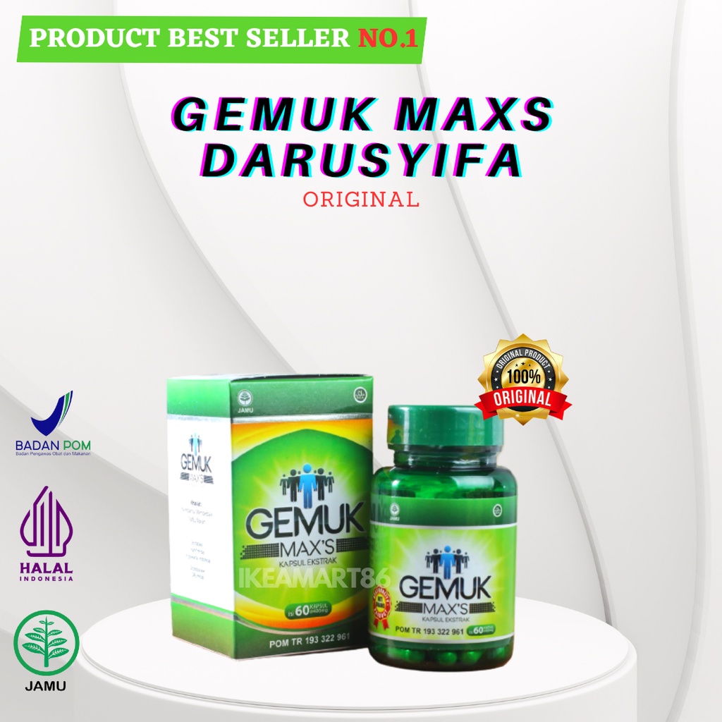 Jual Kapsul Penggemuk Badan Darusyifa Gemuk Maxs isi 60 Kap POM TR ...
