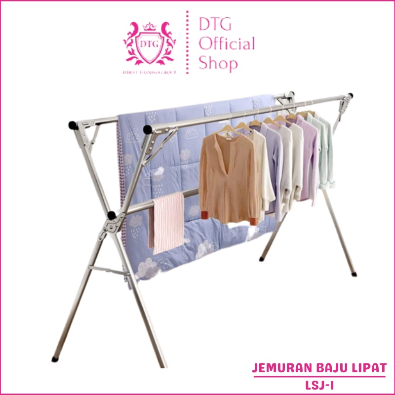 Jual DTG Rak Jemuran Baju Lipat Stainless Steel Anti Karat Jemuran ...