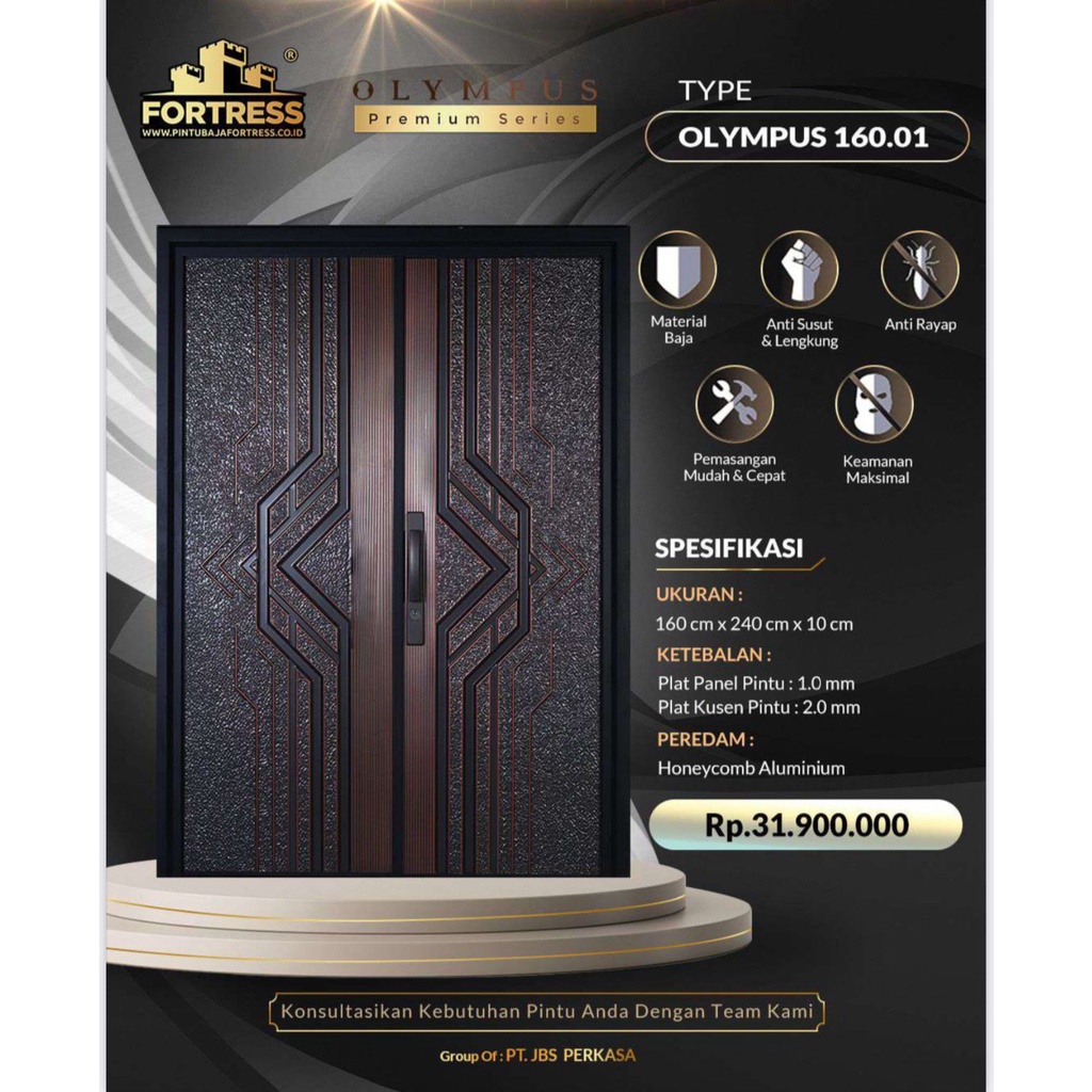 Jual [Pintu Sultan] FORTRESS Pintu baja premium type Olimpus series ...