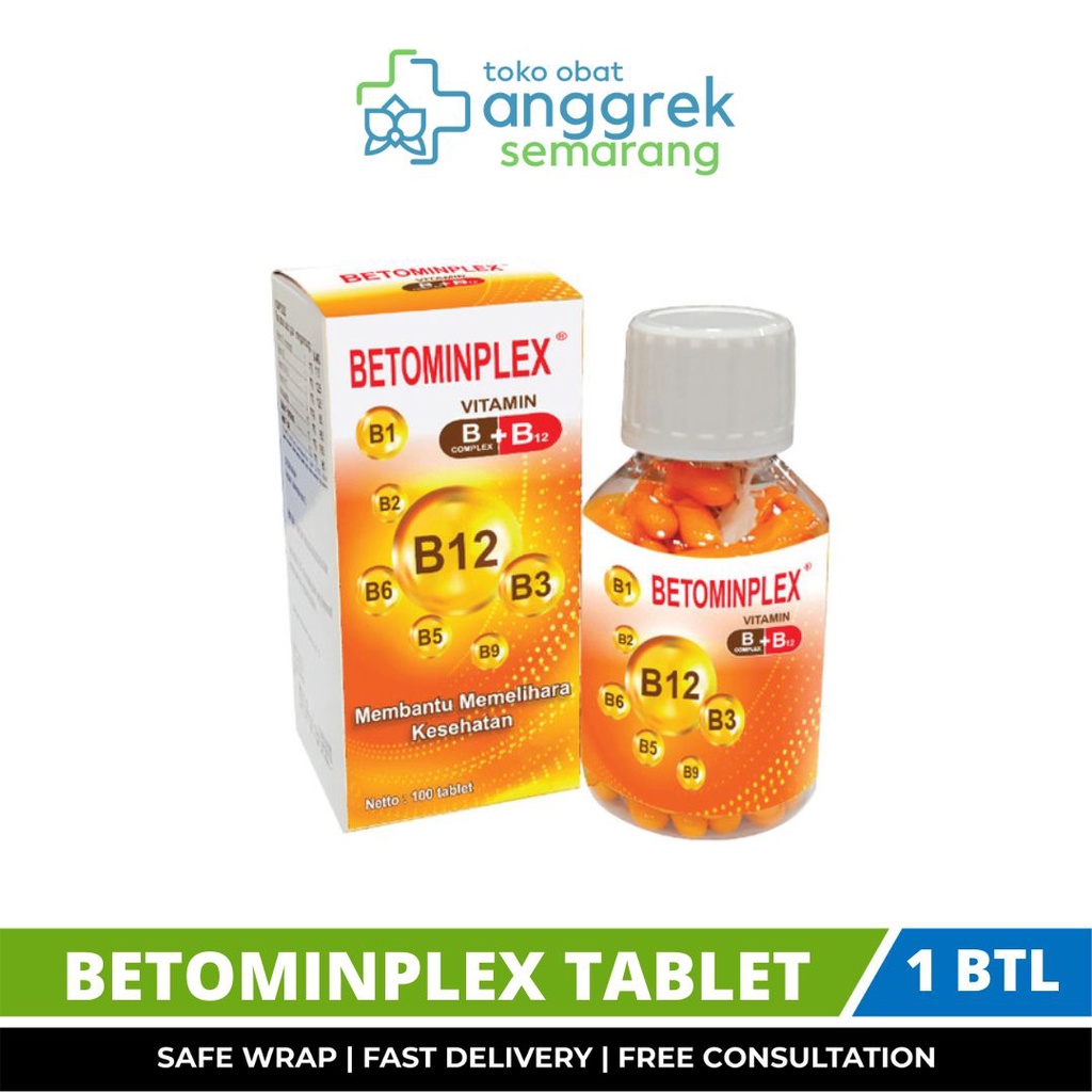 Jual BETOMINPLEX TAB ISI 100 TAB/VITAMIN UNTUK MENGURANGI KEBAS ...
