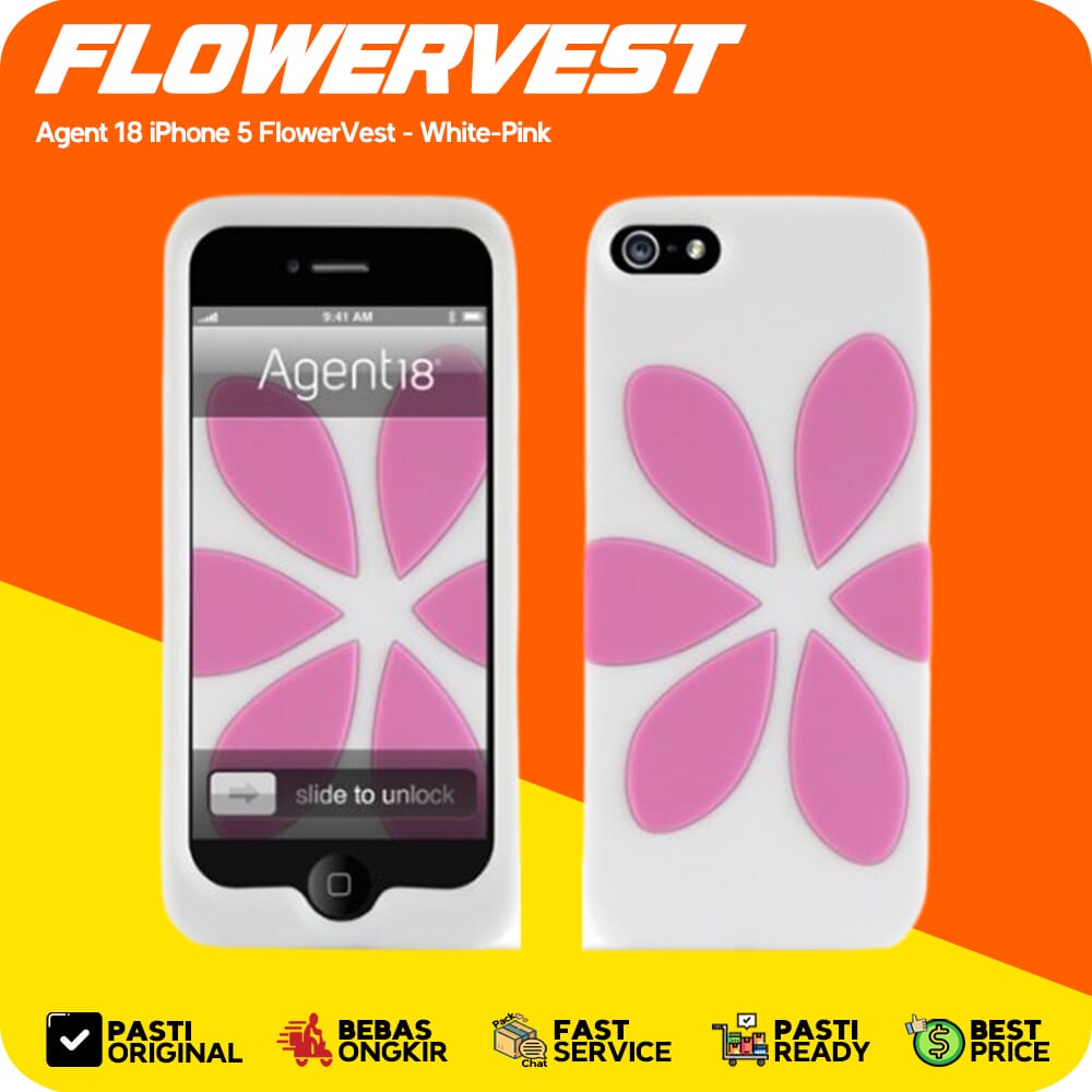 Jual Casing Softcase Agent 18 iPhone 5 FlowerVest White/Pink | Shopee ...