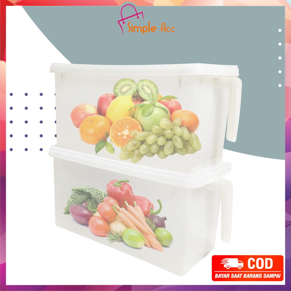 Jual DO-C806 Kontainer Makanan Kulkas Food Storage Box Ada Pegangan ...