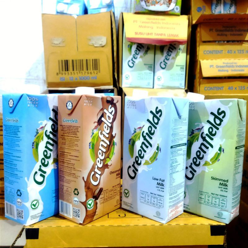 Jual Susu UHT Greenfields 1 Liter | 1 Dus Isi 12pcs | Bisa Satuan Dan ...
