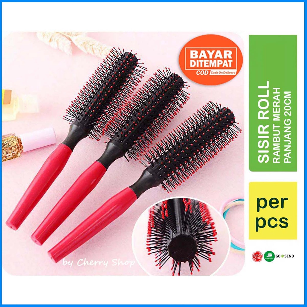 Jual [MODEL BULAT MERAH | PER PCS] SISIR RAMBUT KOTAK ANTI KUSUT ...