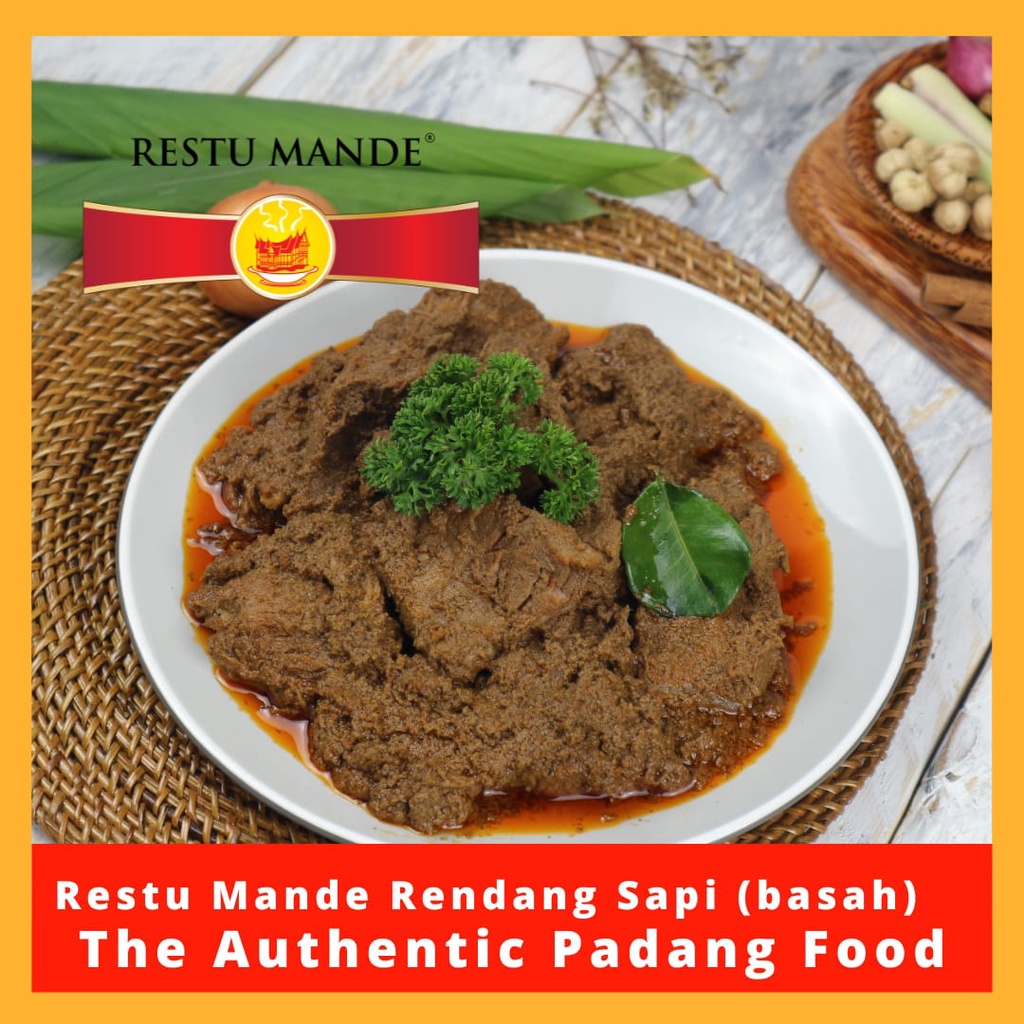 Jual Restu Mande [Terlaris] Rendang Sapi Basah 300 gram | Shopee Indonesia
