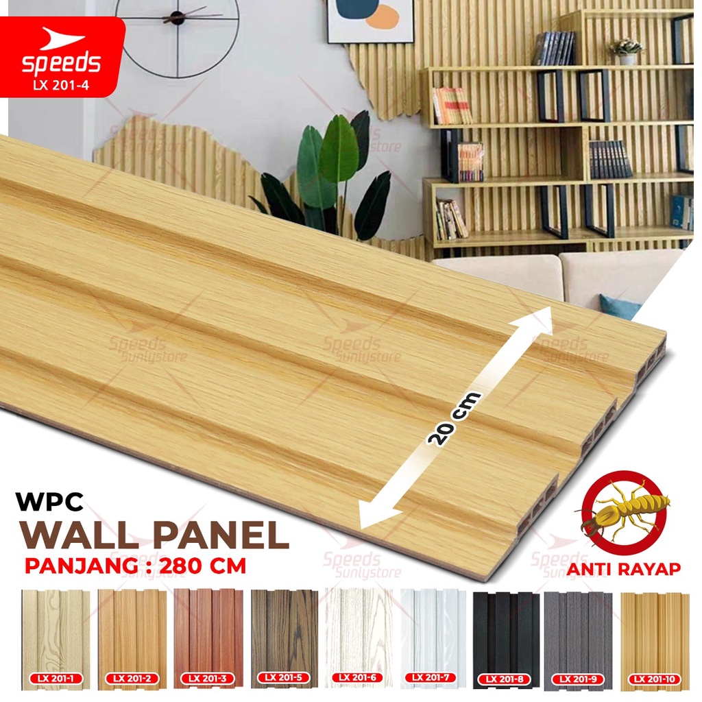 Jual SPEDS WPC Wood Panel Wallpanel 3D Hiasan Panel Wood Wall Panel Dinding Kisi Kayu Dinding ...