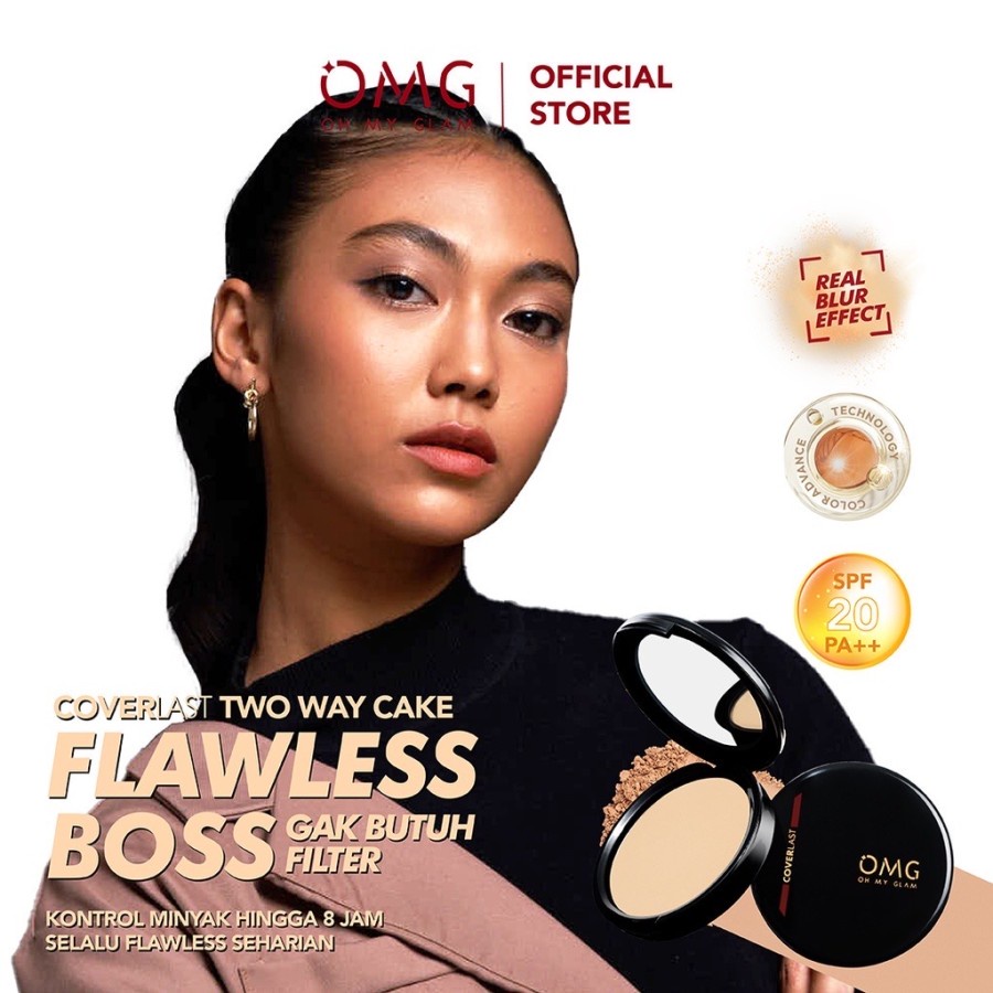 Jual OMG Oh My Glam Coverlast Two Way Cake Indonesia / Bedak Padat 12g ...
