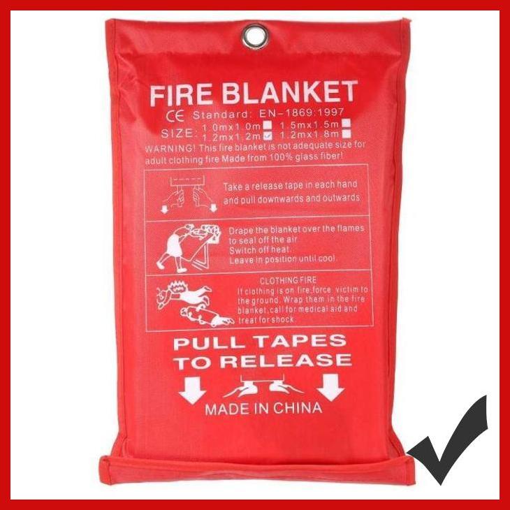 Jual KAIN PEMADAM API FIBERGLASS FIRE BLANKET FLAME SHELTER COVER MERAH ...