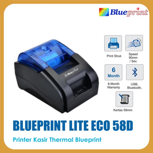 Jual Printer Bluetooth thermal kasir ECO 58D Blueprint ( USB + BT + RJ11 ) | Shopee Indonesia
