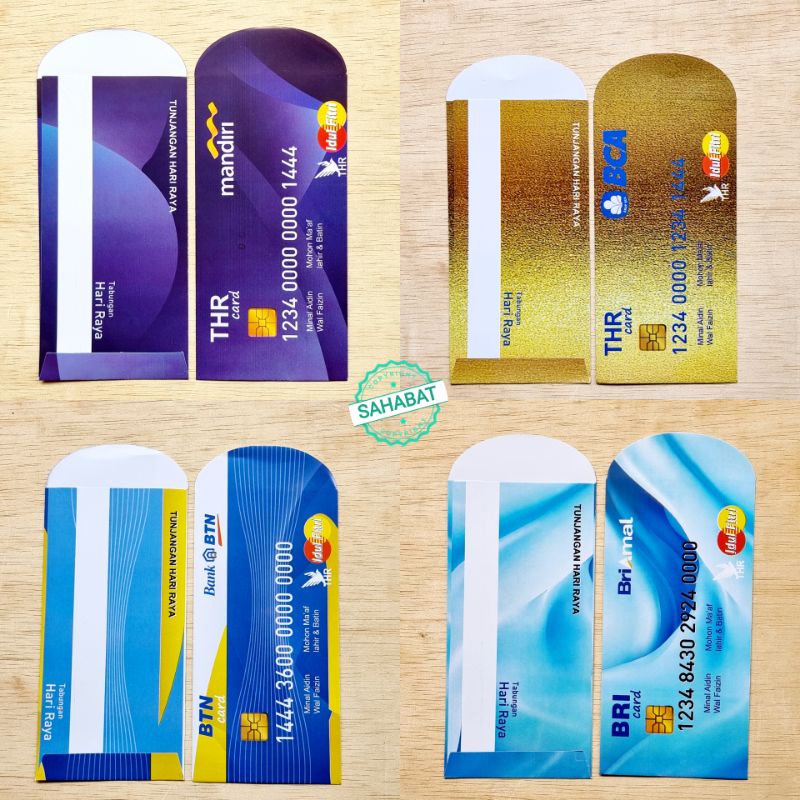 Jual [ 10 PCS ] AMPLOP / ANGPAU LEBARAN MOTIF ATM DAN UANG MAINAN ...