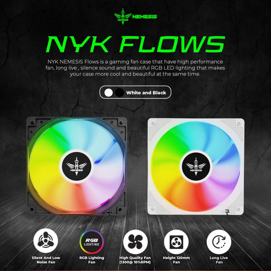 Jual NYK Nemesis Fan Casing 12cm RGB FLOWS | Shopee Indonesia
