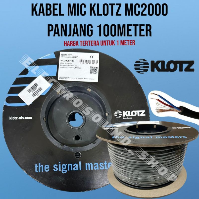 Jual KABEL AUDIO KLOTZ MC2000 / MC 2000 / MC2000 Kabel Microphone | Shopee Indonesia