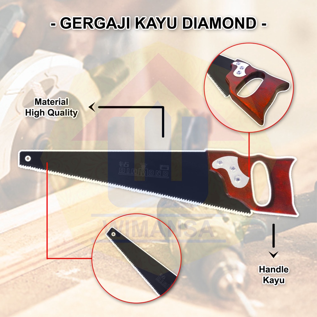 Jual GERGAJI DIAMOND 20 INCH - GERGAJI KAYU | Shopee Indonesia