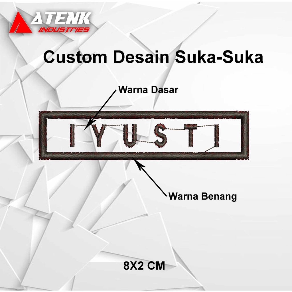 Jual Badge Nama, Emblem Nama, Bordir Nama, Patch Nama, Nama anak ...