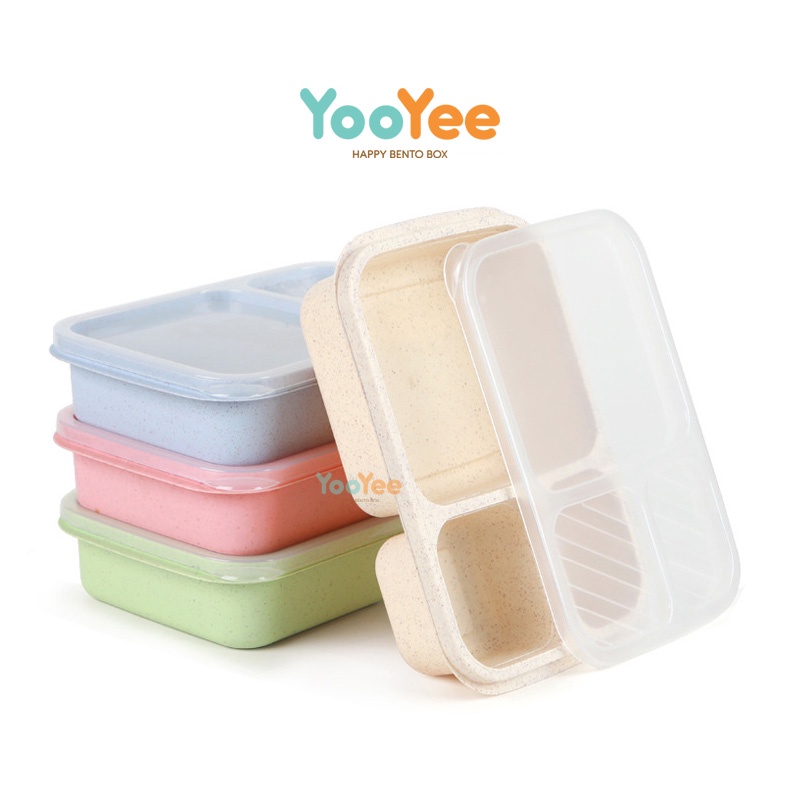 Jual Yooyee Tempat Makan Kotak Bekal Bahan Gandum Microwavable Lunch Box Kotak Makan Anak ...