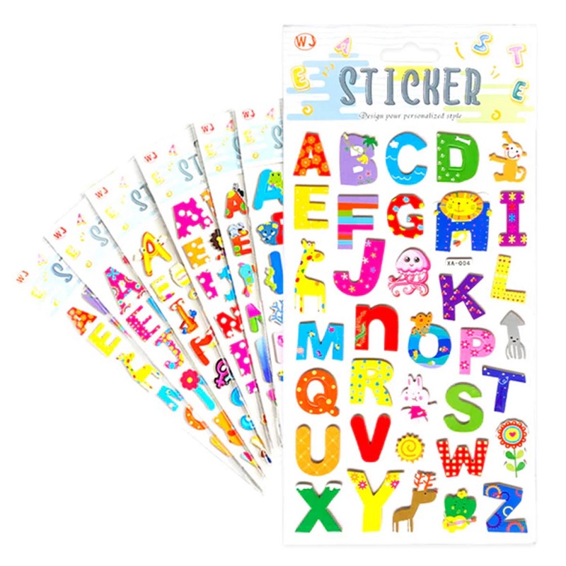 Jual STIKER HURUF ABJAD LUCU | STIKER FUNNY ABJAD | STIKER TIMBUL HURUF ...
