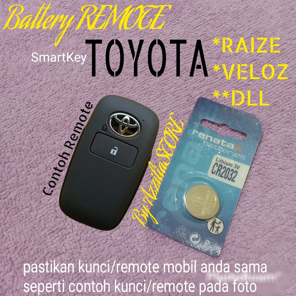 Jual Baterai Battery Batre Batrai Untuk Remote Remot SmartKey Smart Key ...