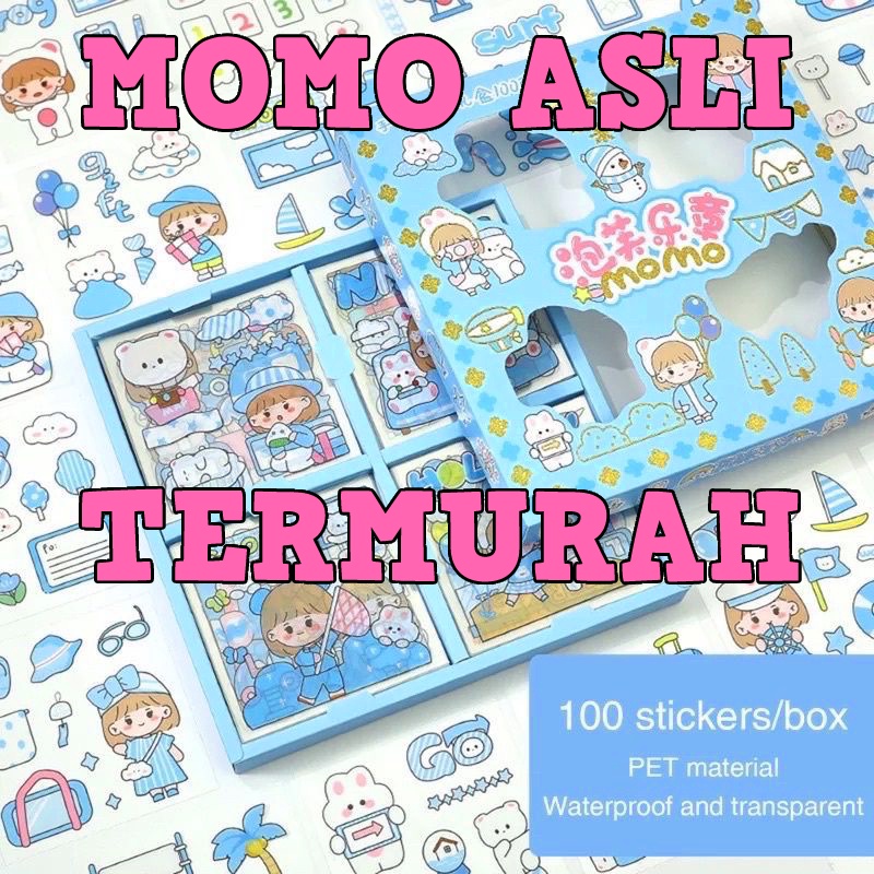 Jual WMP - Sticker Waterproof Sticker Momo Dapat Box Isi 100 Lembar ...