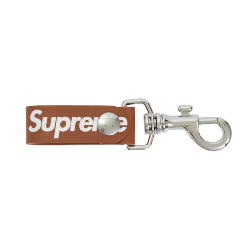 Jual Supreme Leather Keychain Loop Brown | Shopee Indonesia