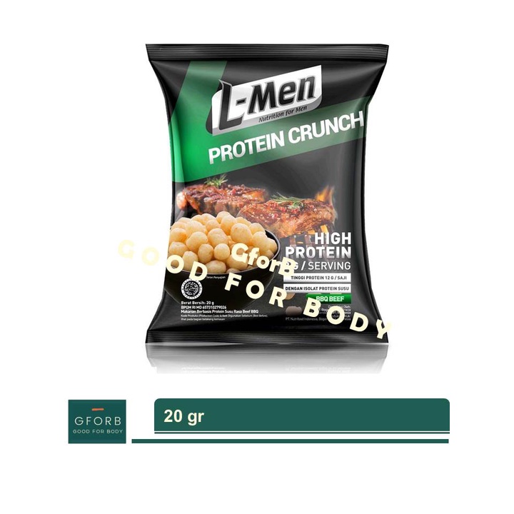 Jual L-Men Protein Crunch BBQ Beef Snack Protein | Shopee Indonesia