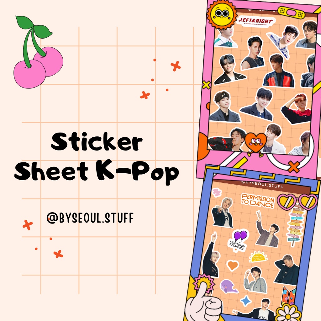 Jual Sticker Sheet K-Pop (Seventeen, NCT Dream [Candy & Cafe], NCT 127 ...