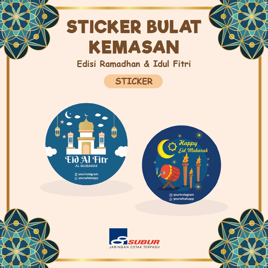 Jual Sticker kemasan sticker packaging sticker toples sticker lebaran ...