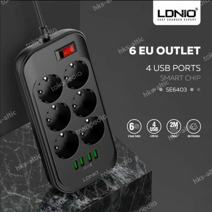Jual LDNIO SE6403 Stop kontak 6 lubang + 4usb | Shopee Indonesia