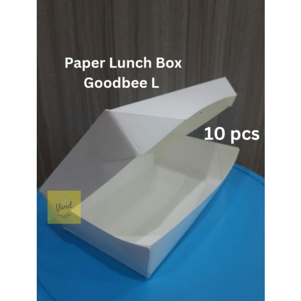 Jual Paper Box L - Paper Lunch Box Putih Goodbee - Glossy - Take Away ...