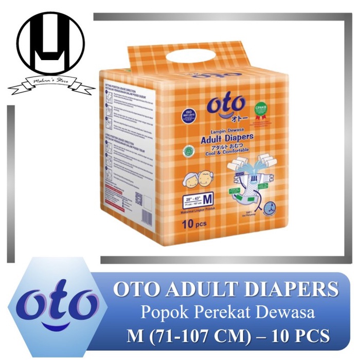 Jual Terlaris Popok Dewasa / Oto Diapers Adult Model Perekat Ukuran M, Isi 10 Pcs | Shopee Indonesia