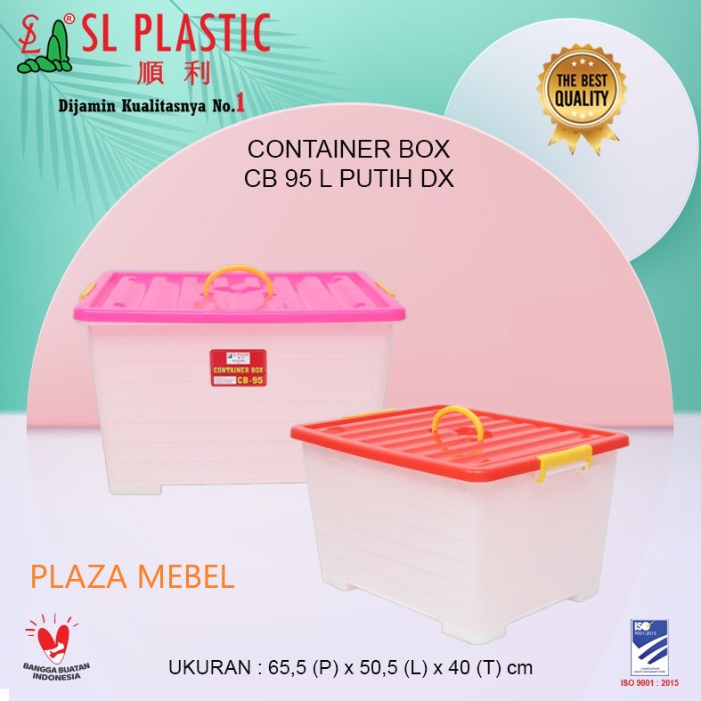 Jual Container Kontainer Box CB- 95 Liter PUTIH SL Plastic / Storage ...