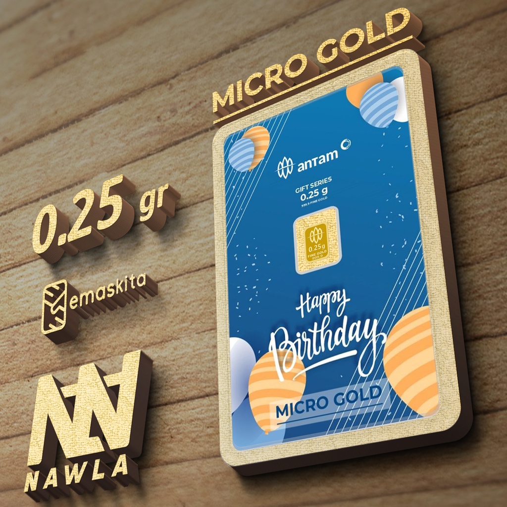 Jual Antam 0.25 gram Micro Gold Premium Emas Murni 24 Karat Hartadinata ...