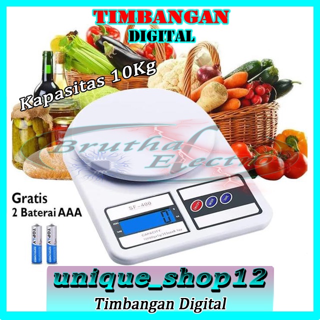 Jual Timbangan Dapur Digital SF400 Kapasitas 10Kg Universal | Shopee Indonesia
