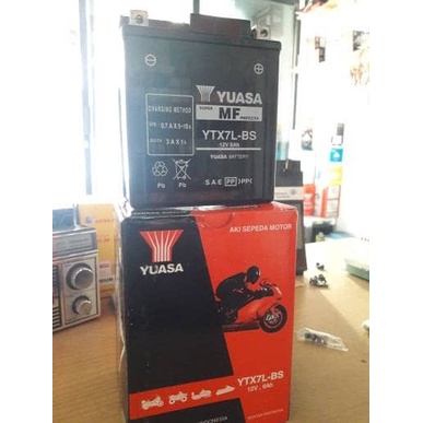 Jual Aki motor Yuasa YTX7L-BS untuk Yamaha R25, CBR 250, dll | Shopee Indonesia