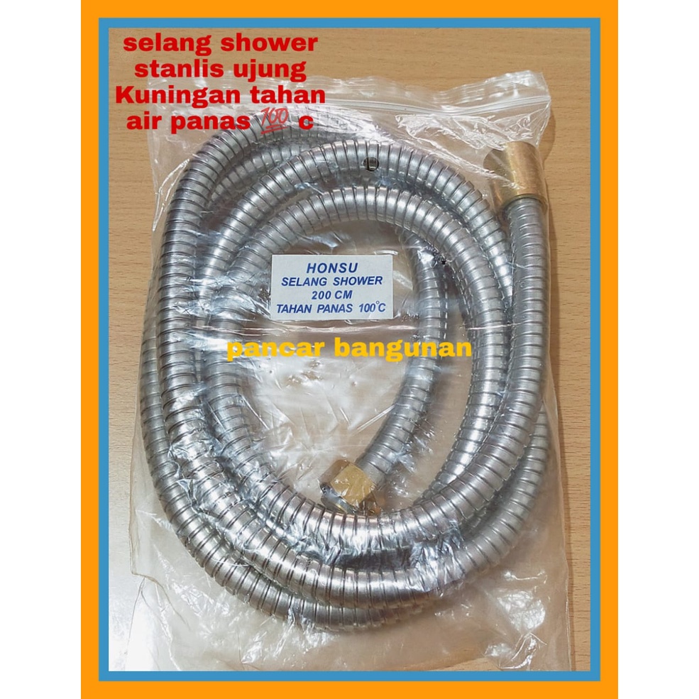 Jual SELANG SHOWER STAINLESS HONSU 2 METER / SELANG SHOWER HONSU KEPALA ...