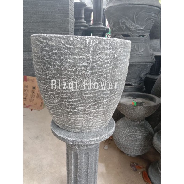 Jual Macam-Macam Pot Semen Pot oval/bulat minimalis untuk tanaman ...
