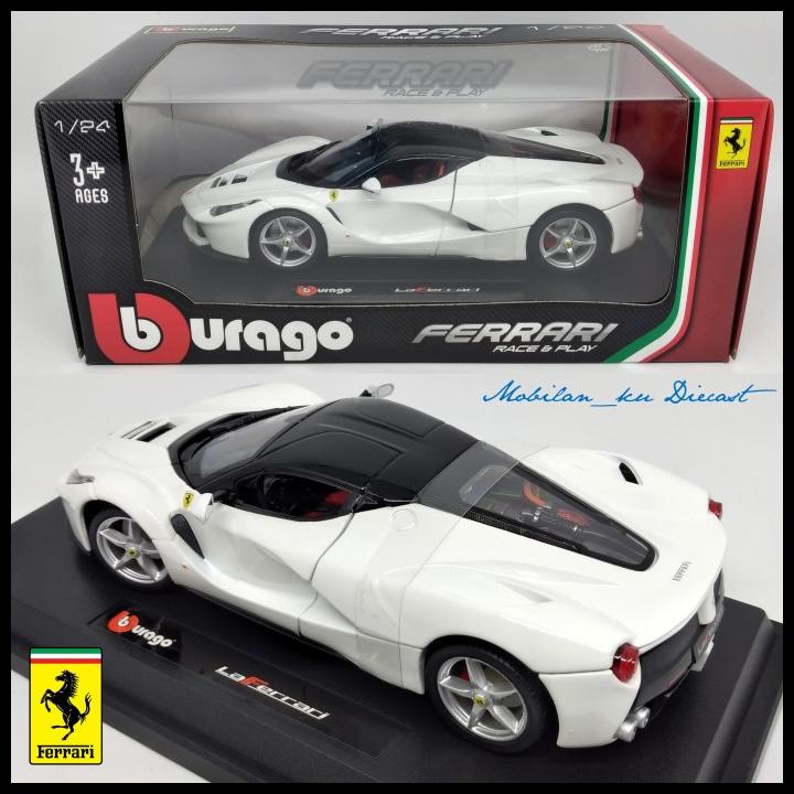 Jual Diecast Ferrari Laferrari Burago 1:24 Race & Play | Shopee Indonesia