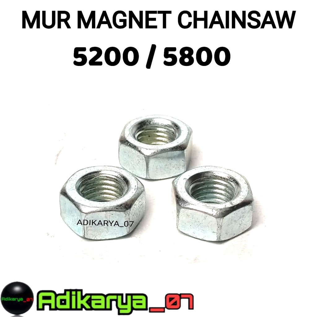 Jual Mur magnet nut flywheel mesin chainsaw sinso mini 5200 5800 ...