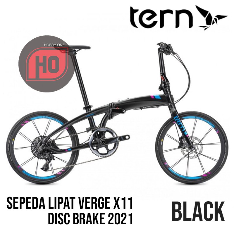 Jual TERN VERGE X11 Folding Bike Disc Brake Black - Sepeda Lipat ...