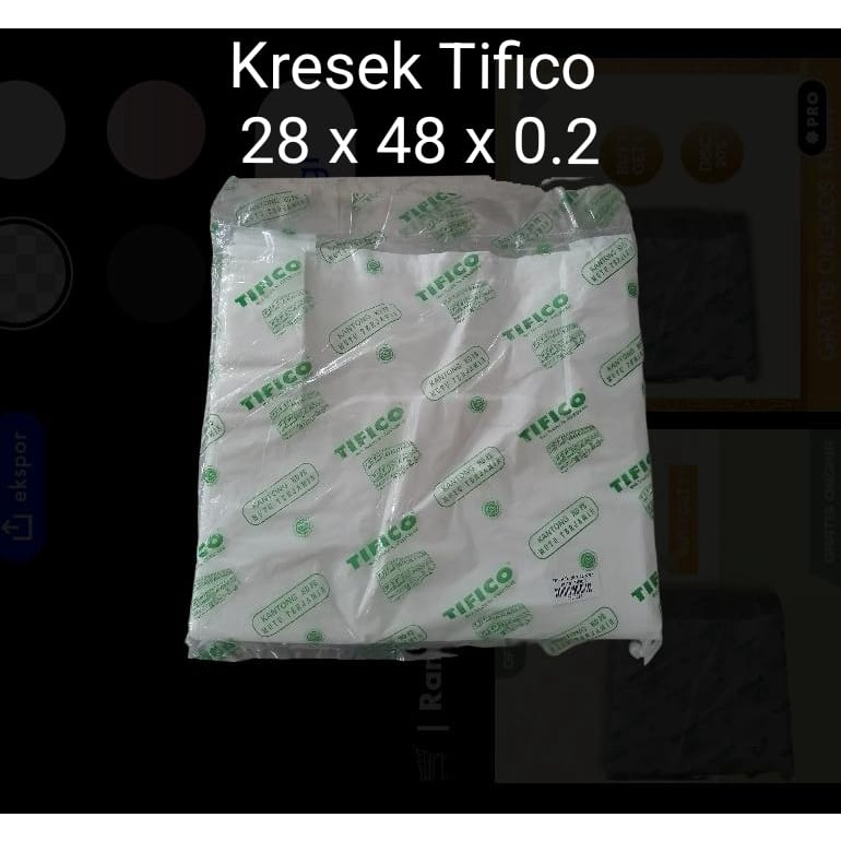 Jual KRESEK HD PUTIH TIFICO 28 x 48 x 0.2 TEBAL ISI 50 PCS | Shopee ...
