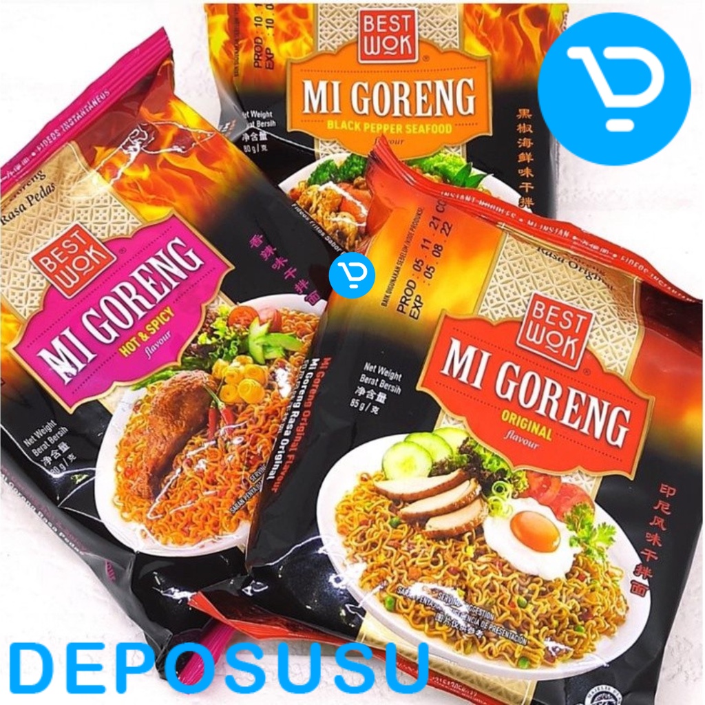 Jual BEST WOK Mi Instant Mie Goreng Original Hot Spicy Blackpepper ...
