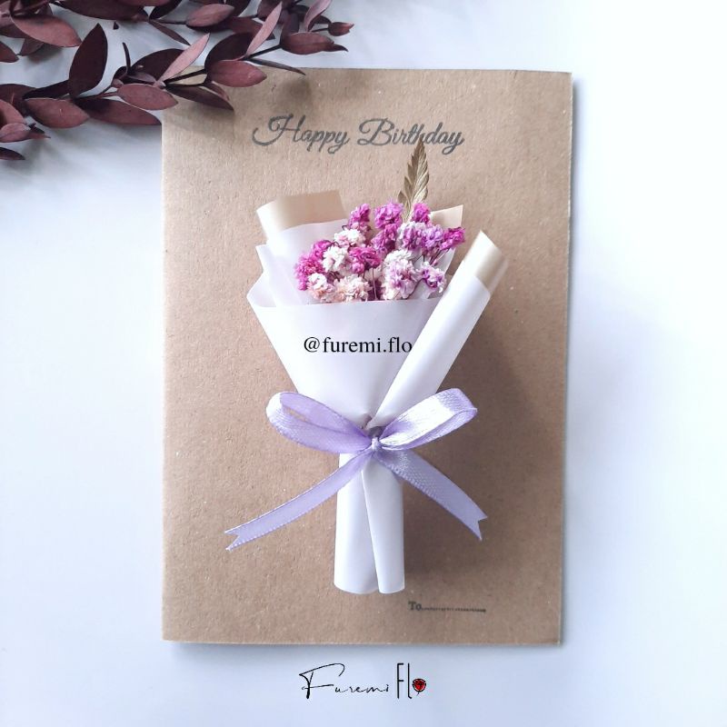 Jual Kartu Ucapan Buket Bunga Greeting Card Flower Mini Bouquet ...