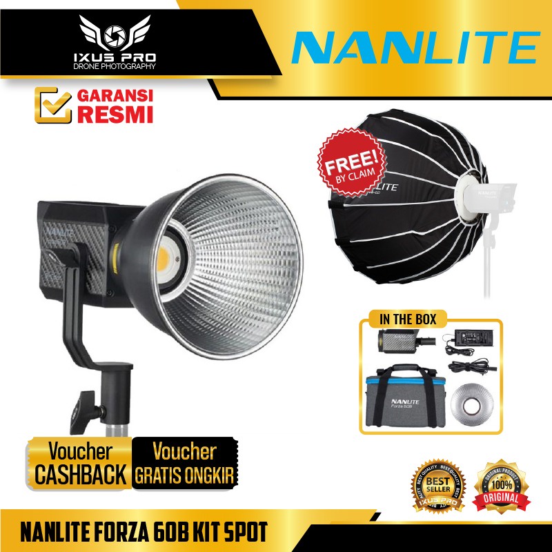 Jual Nanlite Forza 60B Kit Spot - Nanlite Forza 60B Bicolor LED Monolight | Shopee Indonesia