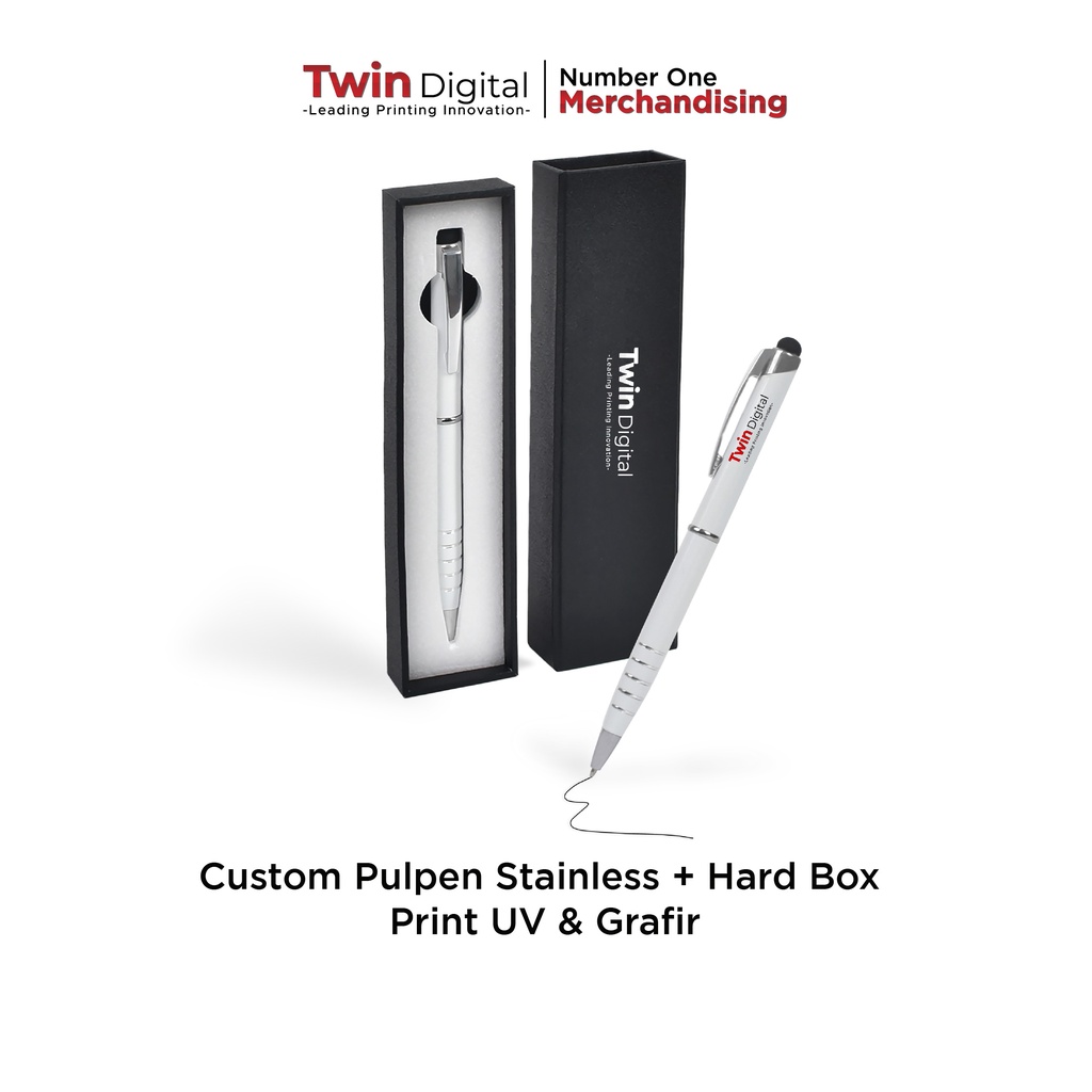 Jual Twindigital Custom Desain Pulpen Stainless + Hard Box Premium ...